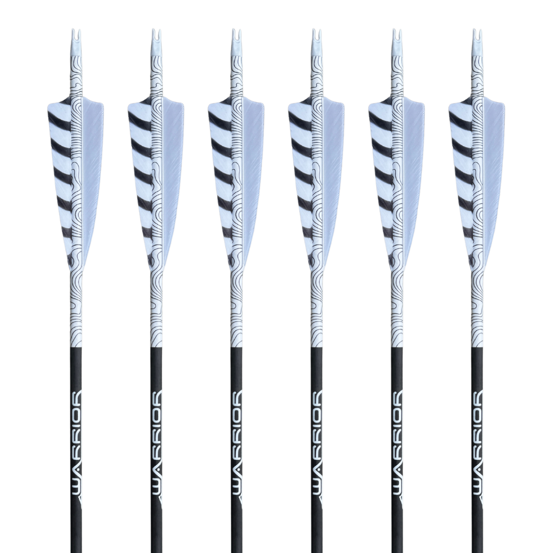 Gold Tip Warrior Arrows - Topo White – Kustom King Traditional Archery