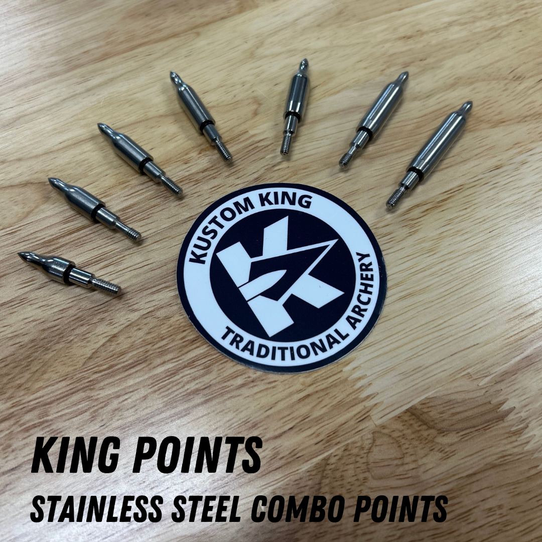 King Points - Stainless Steel Combo Point – Kustom King Traditional Archery