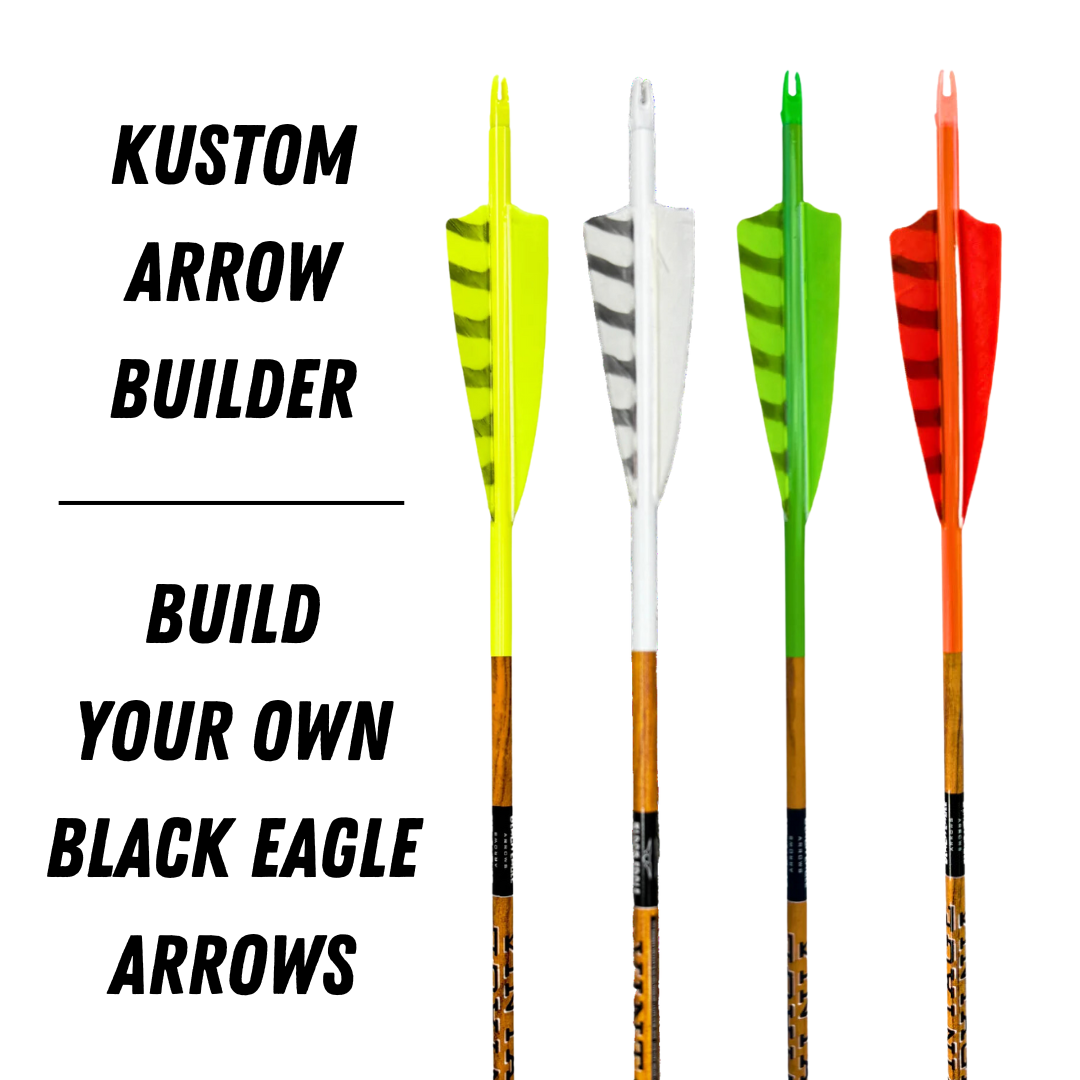 Kustom Arrow Builder - Black Eagle Vintage Carbon Arrows – Kustom King Traditional Archery