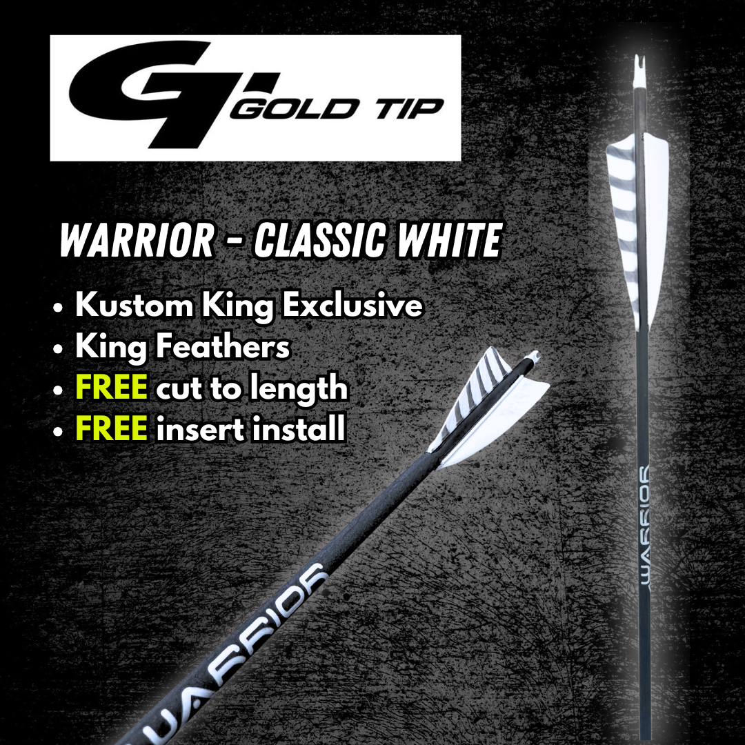 Gold Tip Warrior Arrows - Classic - White – Kustom King Traditional Archery