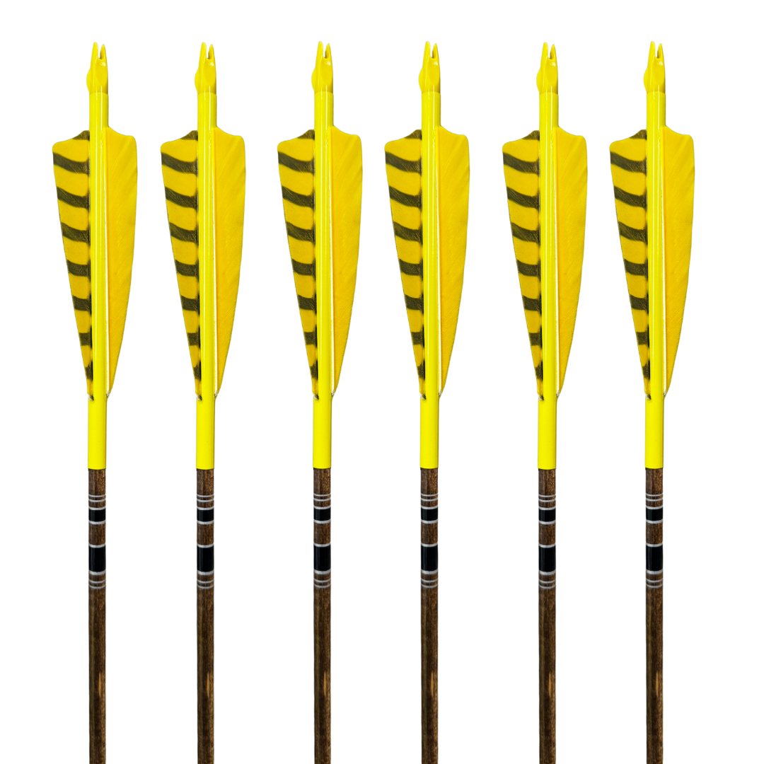 King Arrows - Traditional Arrows - Yellow – Kustom King Traditional Archery