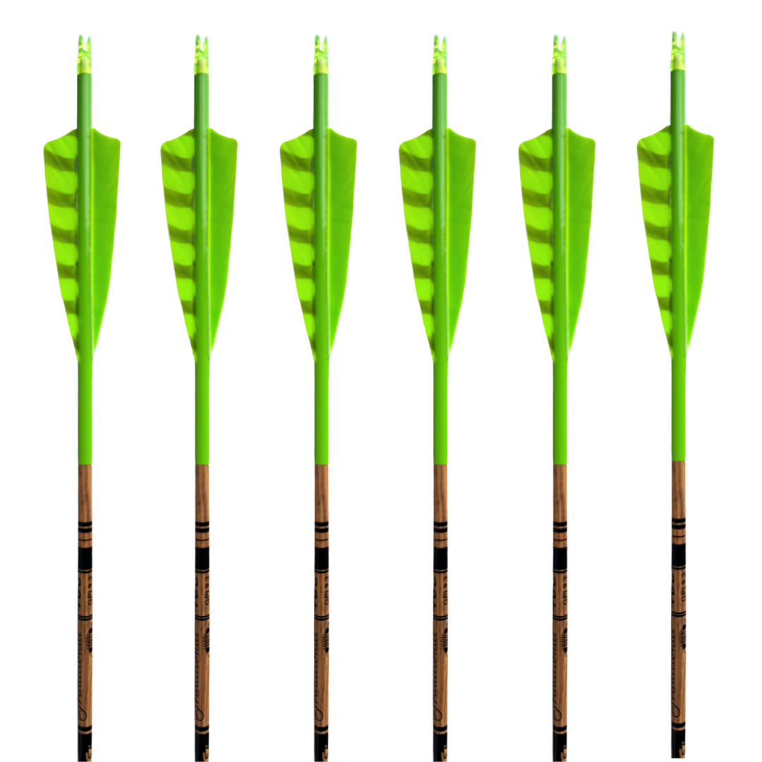 Gold Tip Traditional Arrows - Flo Green – Kustom King Traditional Archery